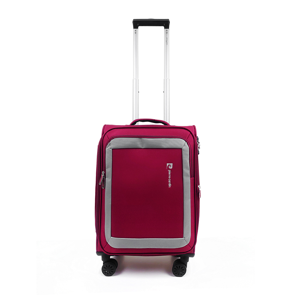 Pierre Cardin Nylon 4 Double Wheels Expandable Trolley Case-Red in ...