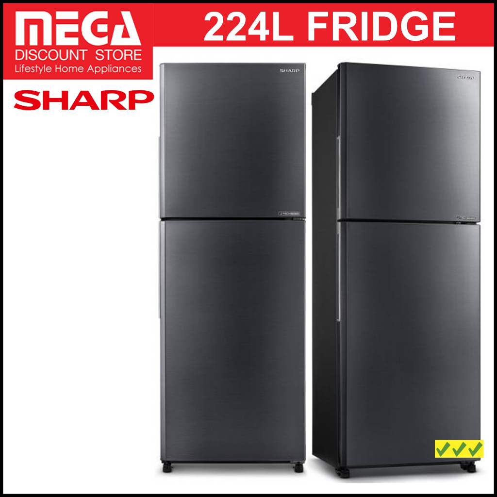 SHARP SJ-RF22E-DS 224L 2-DOOR FRIDGE (3 TICKS) (SJ-RF22E-DS) | Shopee ...