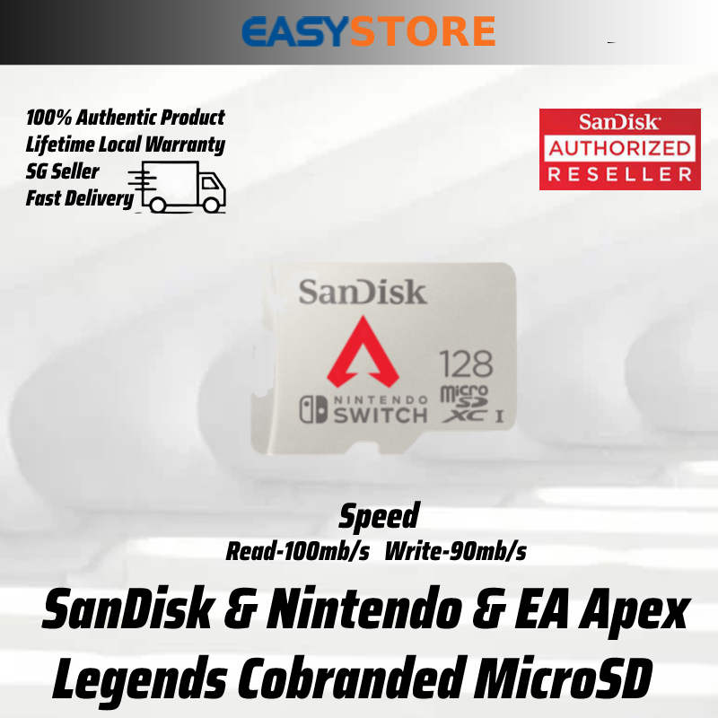 SanDisk & Nintendo & EA Apex Legends microSD card 128GB SDSQXAO ...