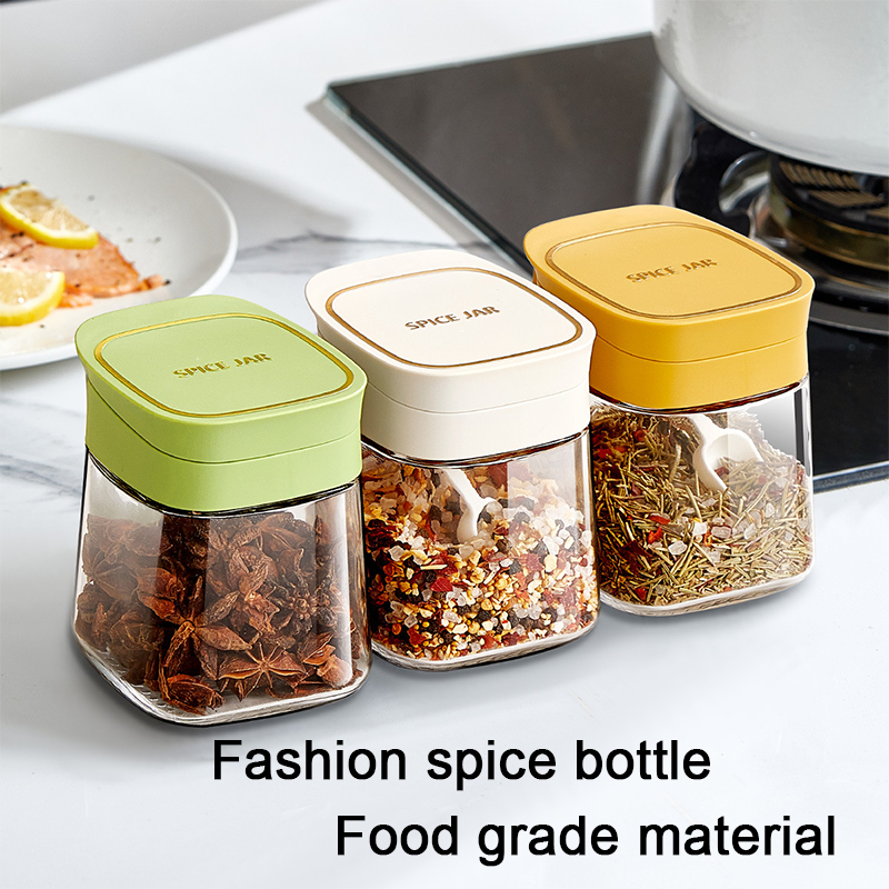 Seasoning Jar High Borosilicate Glass Condiment Pot Storage Bottles ...