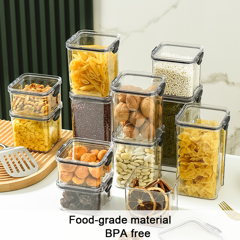 [SG STOCK] Food Container Square BPA Free Plastic Airtight Food Storage ...
