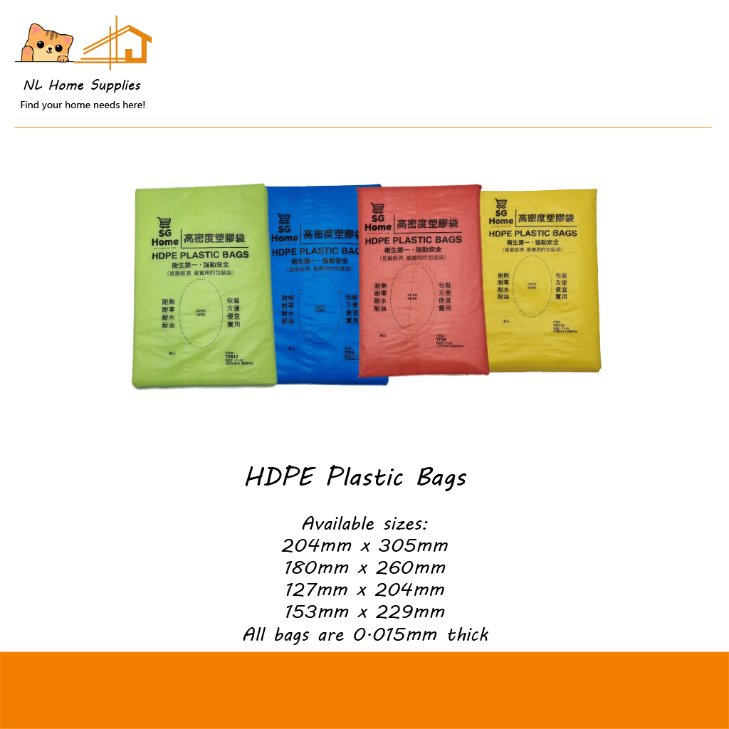 [SG STOCK READY] Disposable HDPE Bag | Plastic Bag for food storage ...
