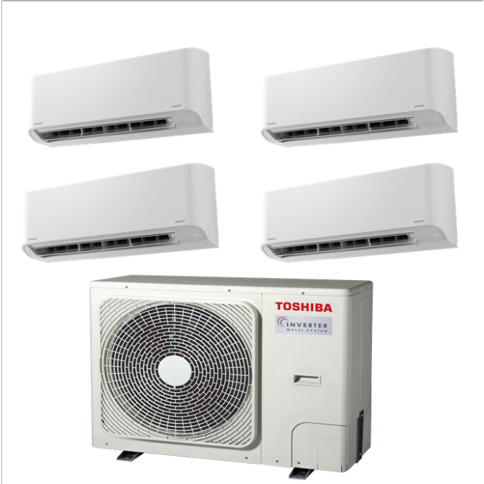 Toshiba (Inv) R32 5 ticks System 4 RAS-4M41U2ACVG-SG/RAS-M10U2KCVG X 4 ...