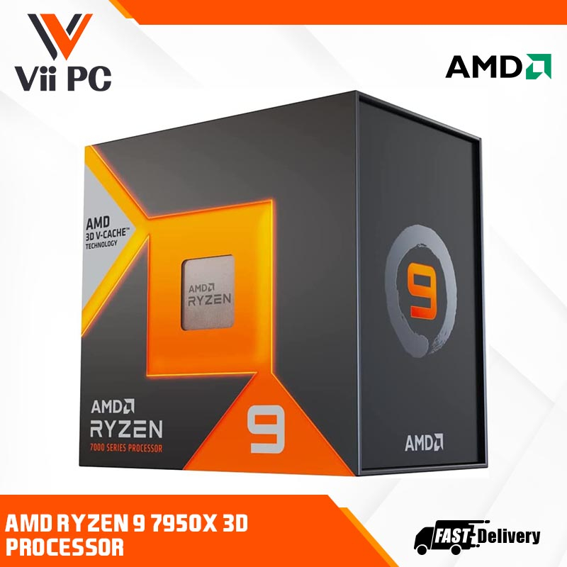 AMD Ryzen 9 7950X3D 7950X 3D Ryzen 9 7000 Series 16-Core 4.2 GHz Socket AM5 120W AMD Gaming ...
