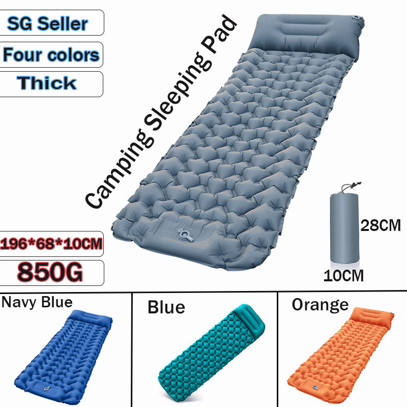 Outing--Camping Inflatable Mat With Air Pillow Outdoor Beach Air ...