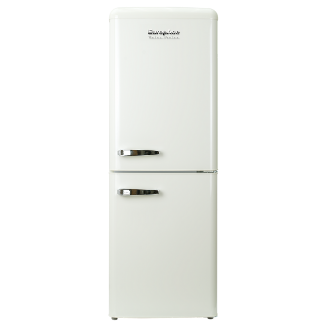 EuropAce Retro 2-Door Refrigerator in Light Green / Ivory White - ER ...