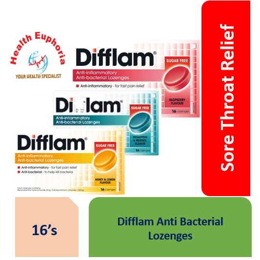 Difflam Sugar-Free Lozenges 16's (Assorted Flavors) *Leftose*Mac Dual ...