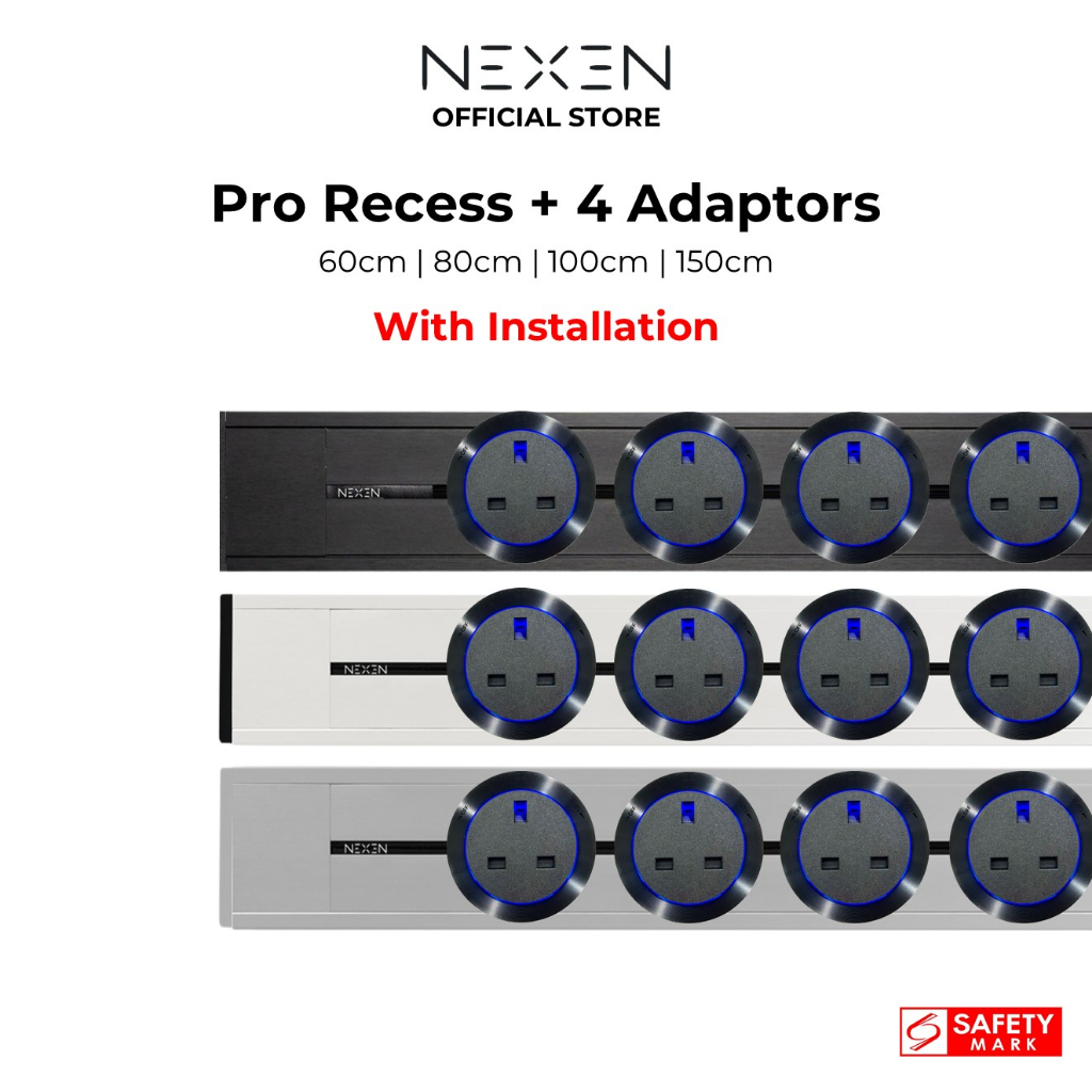 Nexen Pro Recess Power Track + 4 Adaptors (with Installation) | Power ...