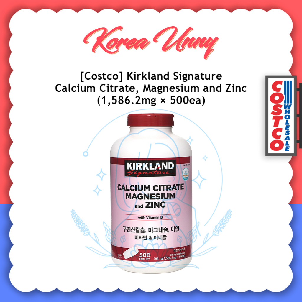[Costco] Kirkland Signature Calcium,Mag,Zinc 1,586.2mg x 500 Capsules ...
