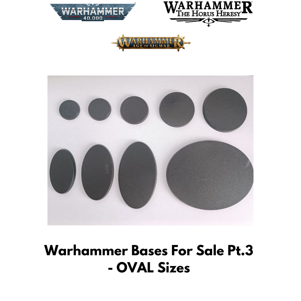 ALL TYPES OF Warhammer 40K Compatible Bases Pt.3 (Oval Bases) | Shopee ...