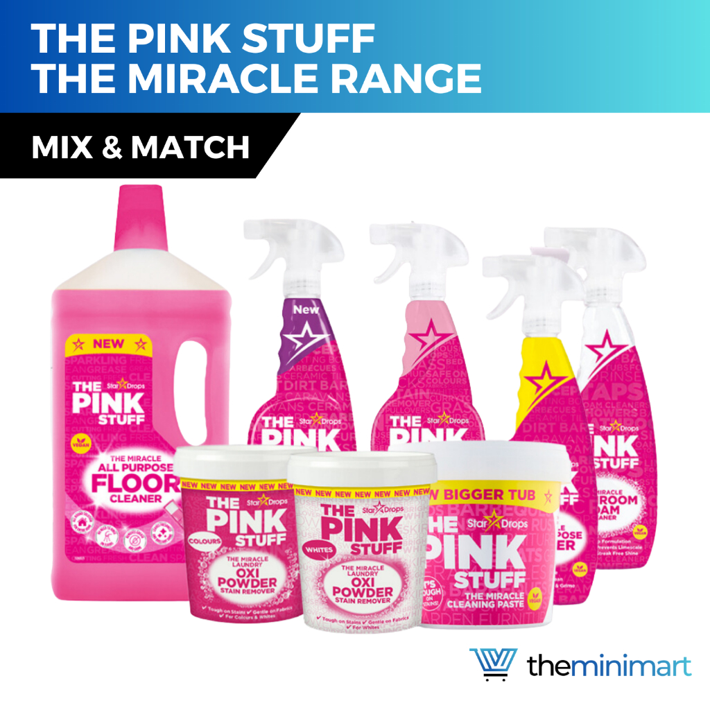 The Pink Stuff Cleaning Paste Oxi Powder Multipurpose Cream Cleaner ...