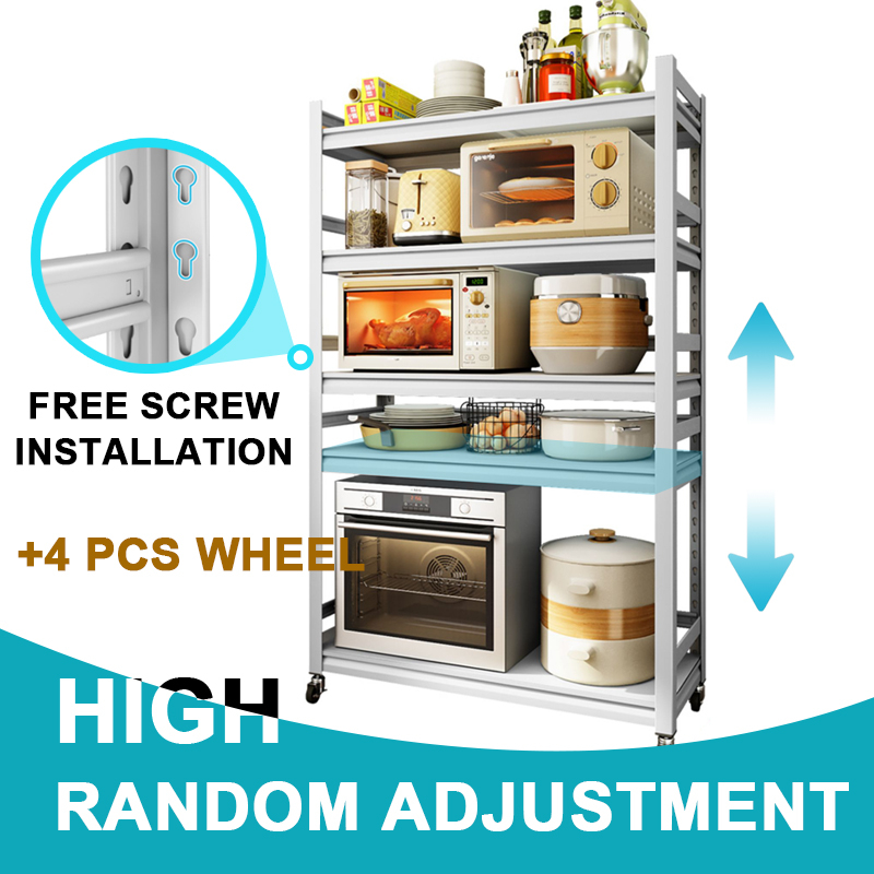 Thickening Kitchen Storage Rack Kitchen Shelf Screw-Free Kitchen ...