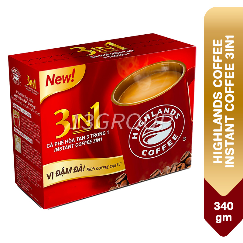 Highlands Coffee 3in1 Instant Coffee Box, 340g | Shopee Singapore