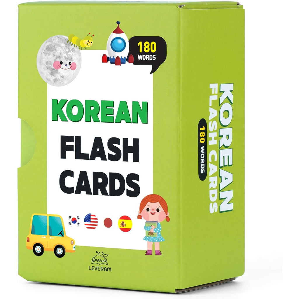 Korean Word Flashcards for Beginners Hangul Flash Cards Korean Gifts ...