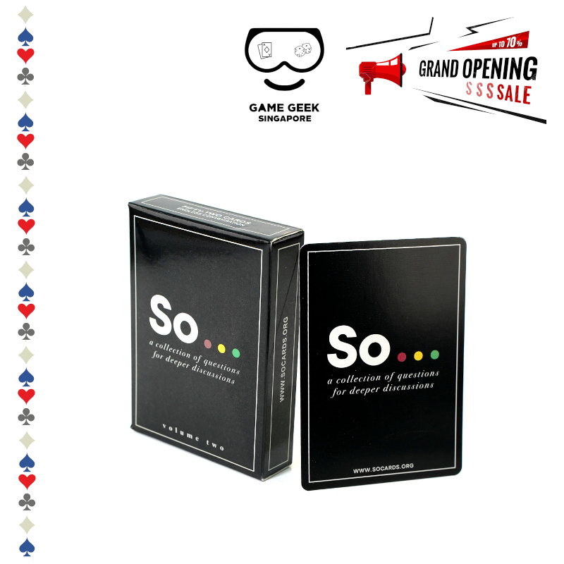 [🇸🇬Singapore Stock] So Cards Volume Two Deep Conversation Starters ...
