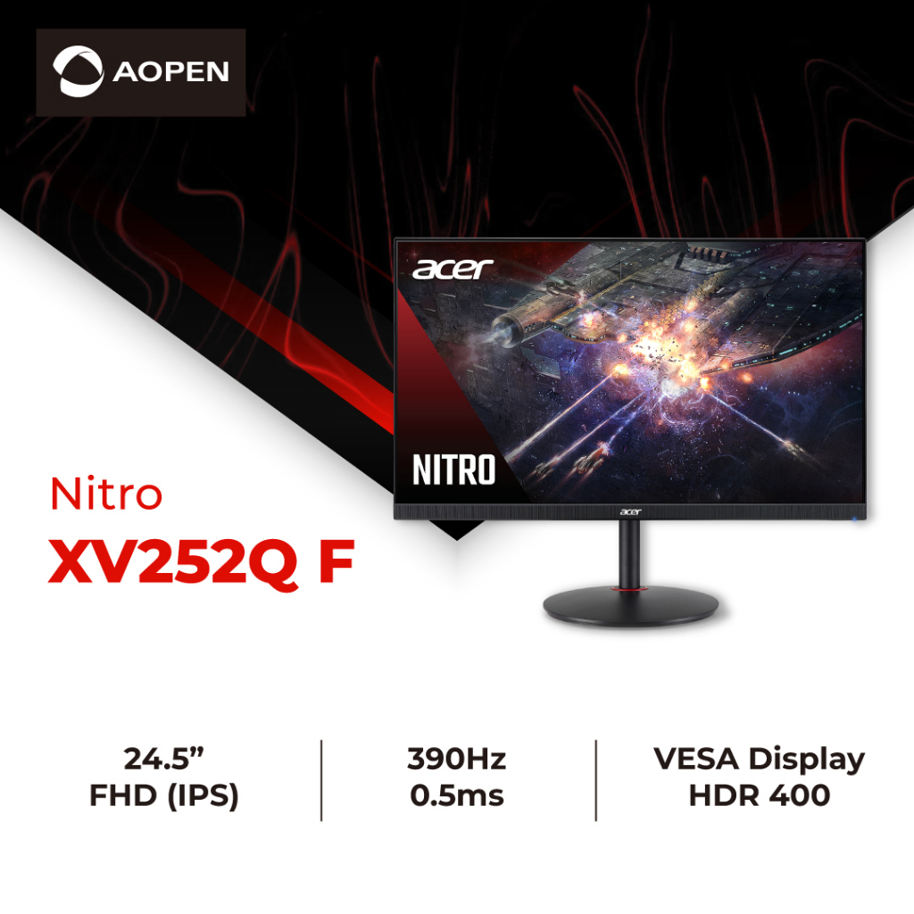 ACER NITRO XV252Q F 24.5-Inch IPS FHD 390Hz 0.5ms Zero Frame Slim Flat ...