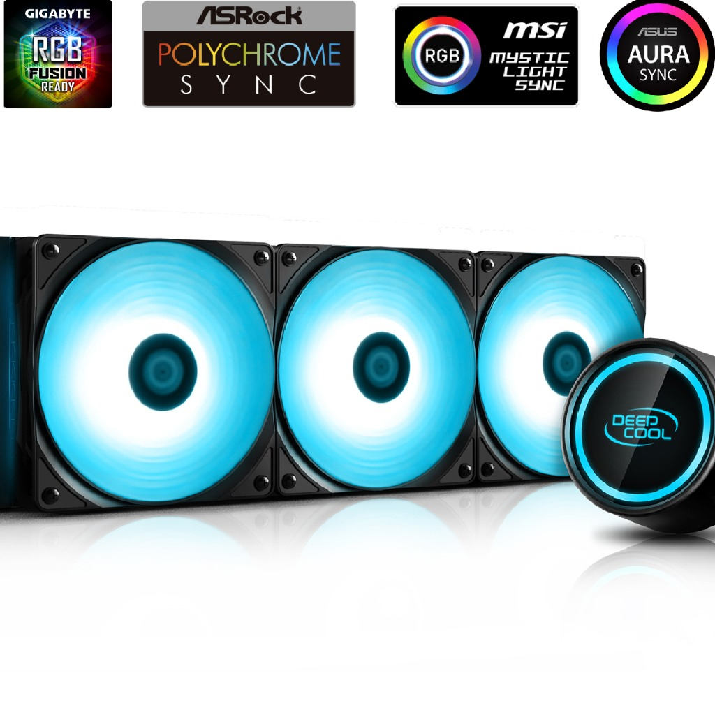 DEEPCOOL Gammaxx L360 ARGB AIO, L360 V2 AIO Liquid CPU Cooler, 3 x ...