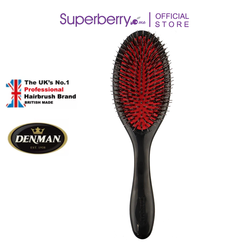 Denman D81MS Style & Shine Brush With Synthetic Bristles (Vegan ...