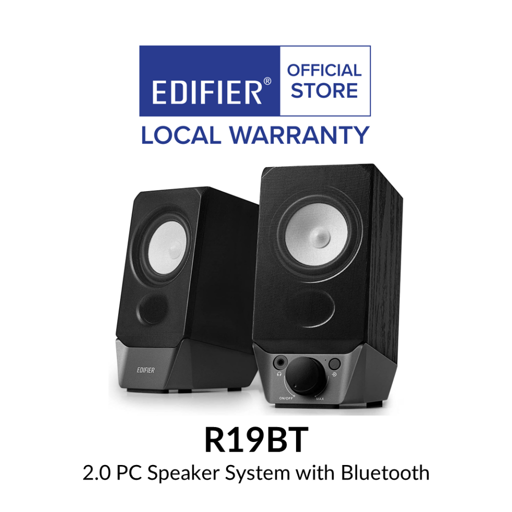 Edifier R19BT 2.0 PC Speaker System with Bluetooth | Shopee Singapore