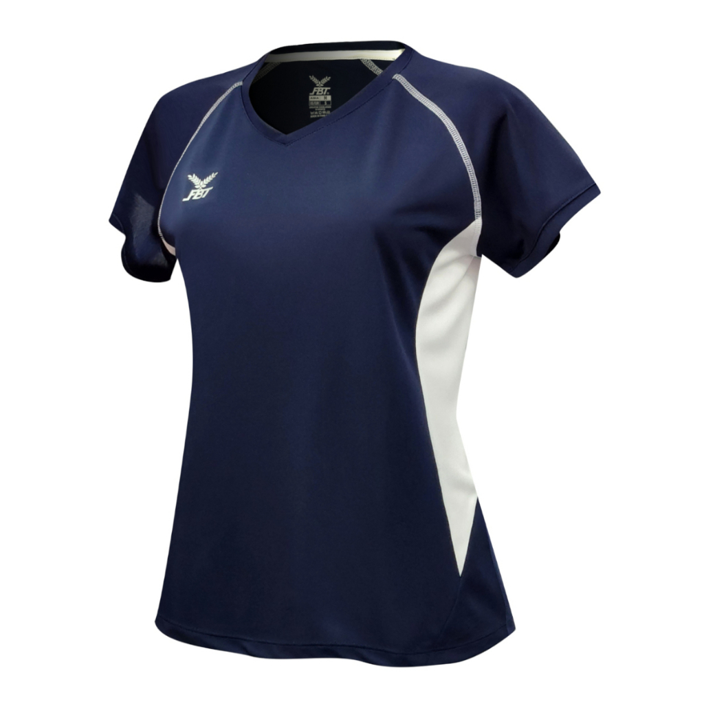FBT LADIES SPORTS TEE #SA1015 [NAVY BLUE/WHITE] | Shopee Singapore