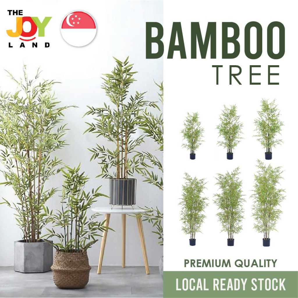 Artificial Natural Bamboo Trunks Bamboo Plant Artificial with Leaves ...