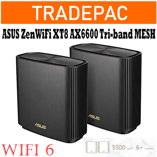 ASUS ZenWiFi XT8 AX6600 Whole-Home Tri-band Mesh WiFi 6 System (2 pack ...