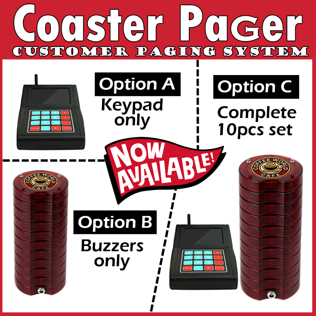 Royce Pager Buzzer Queue System Premium Series TD165 💖取餐呼叫器 寻呼机 📟Paging ...
