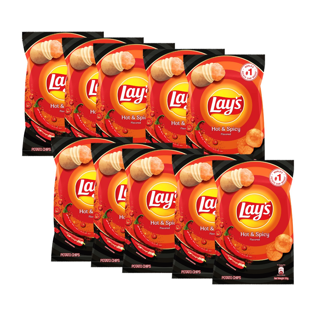 [Bundle of 10] Lay's Hot & Spicy 50g | Shopee Singapore