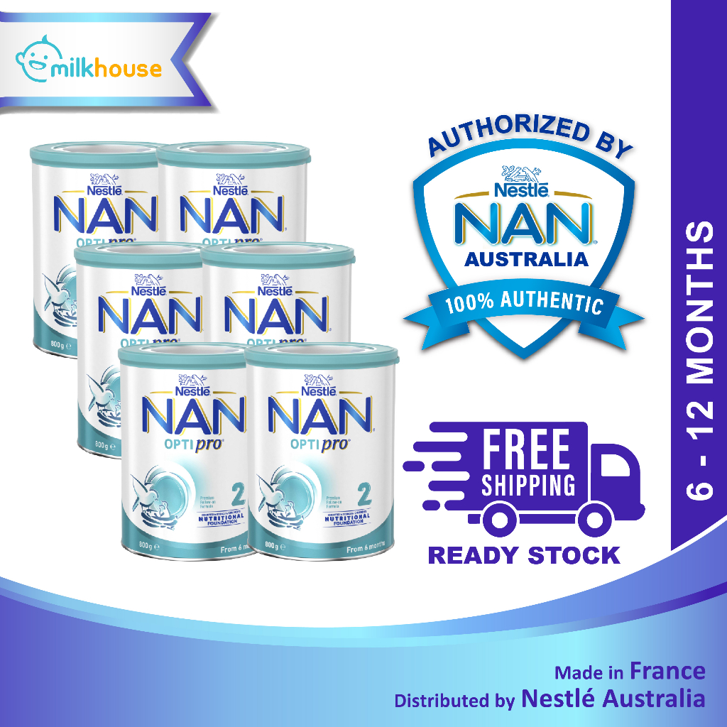 [Ready Stock 6 Cans New Packaging] Nestle NAN OPTIPRO 2 (800g) 6 to 12 ...