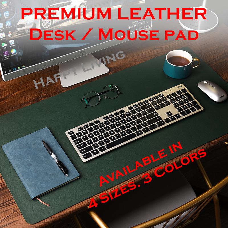 (SG STOCK) Waterproof Leather Desk Mouse Pad - Large Desktop Table Mat ...