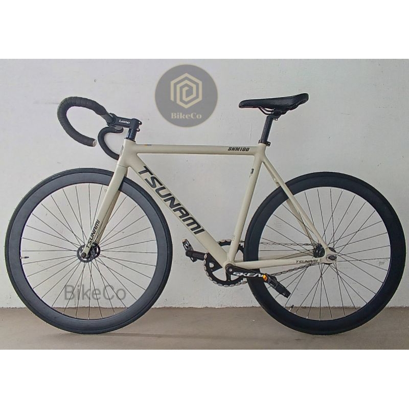 TSUNAMI SNM-100 Drop Bar Fixie | Fixed Gear 40mm Deep Profile Aero ...