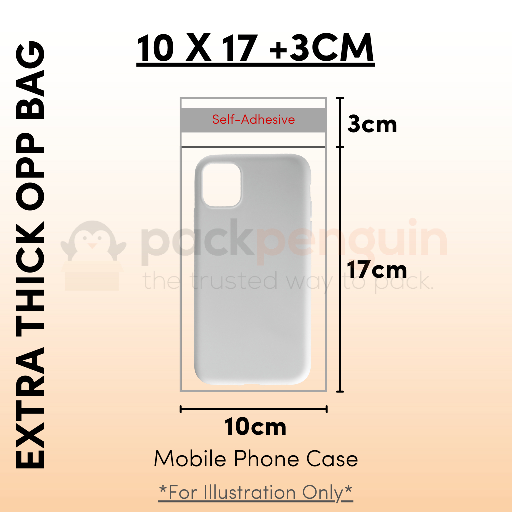 🔥Transparent OPP Bag 100PCS Extra Thick 8C | Clear OPP Self Adhesive ...