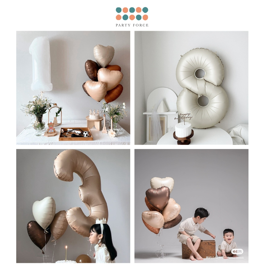 [SG Seller] - Cream Caramel color theme number balloons for party ...