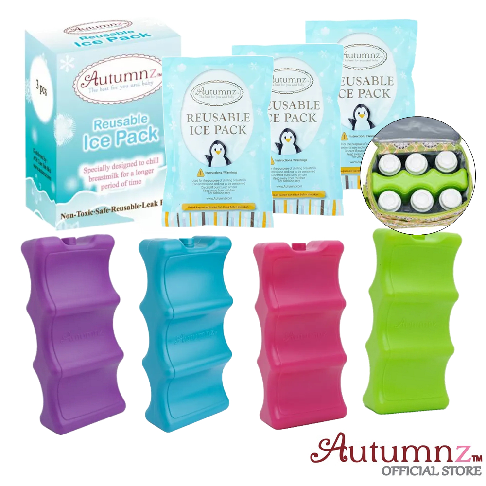 Autumnz Reusable Ice Pack Ice Gel (310g/pc) l Autumnz Premium Contoured ...