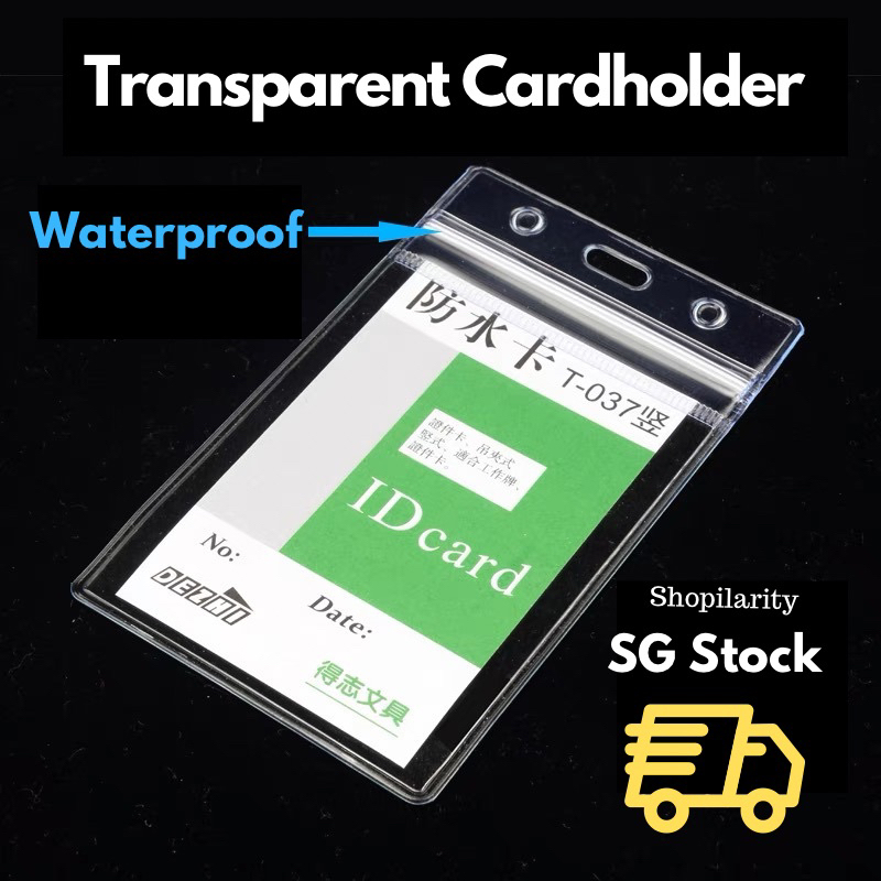 [SG READY STOCK] Transparent Plastic PVC Card Holder | Shopee Singapore