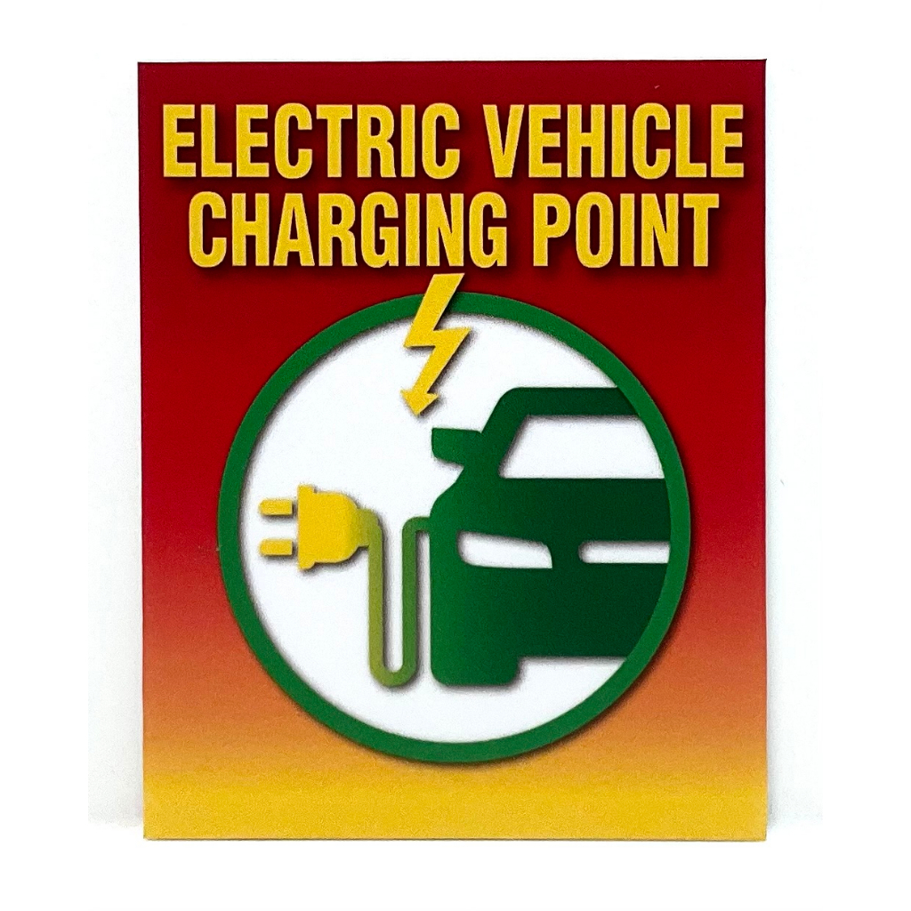 ELECTRIC VEHICLE CHARGING POINT SIGNAGE ( 80mm x 100mm ) | Shopee Singapore