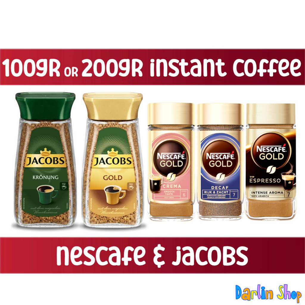 Nescafe / Jacobs Instant Coffee (Kronung)(Gold)(Crema)(Decaf)(Espresso ...