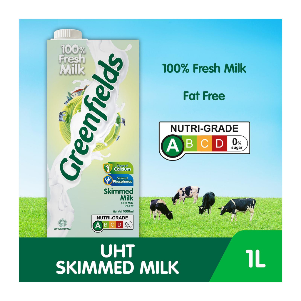 Greenfields UHT Skim Milk 1L/Greenfields UHT Low Fat Milk 1L ...