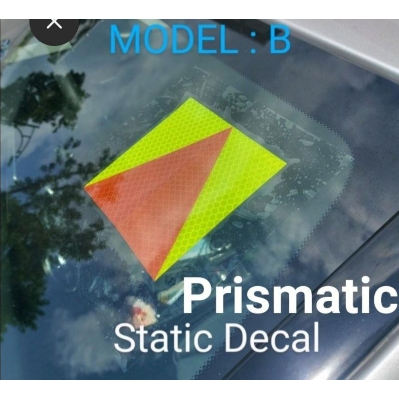 SG Seller 2x P-Plates Prismatic Retro Reflective Static Decal 9 years ...