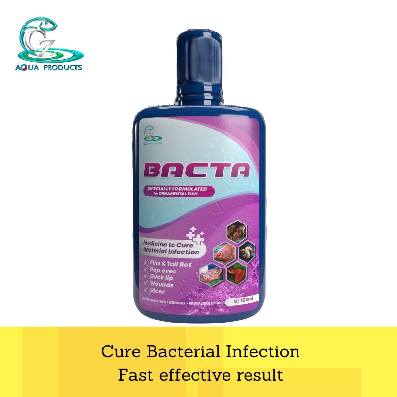 CZ Aqua Bacta 100ml (Cure Bacterial Infection Fish Parasites Swollen ...