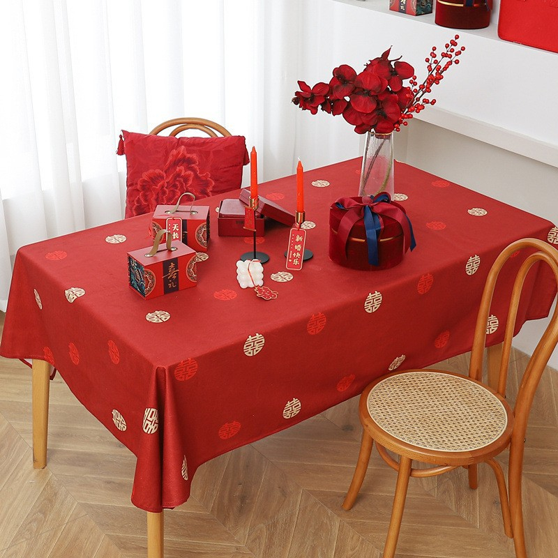 Guo Da Li Chinese Wedding Red Table Cloth (3 Designs) | Shopee Singapore