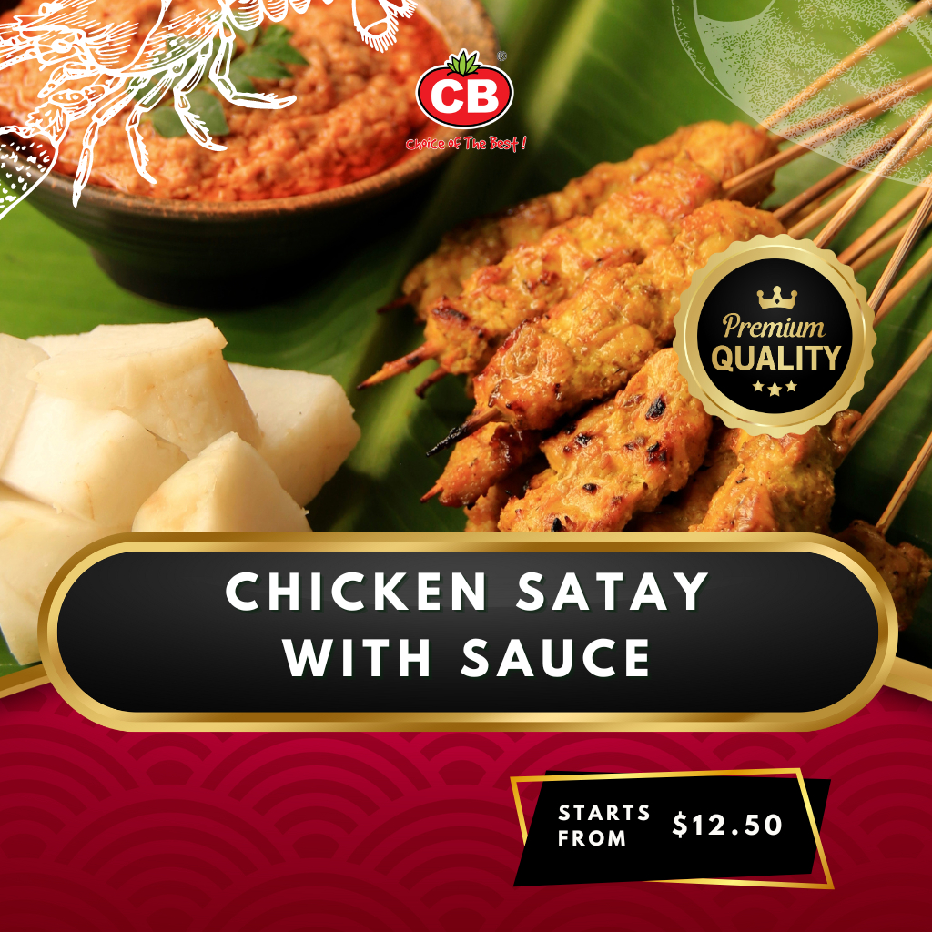 [CB] Raw Chicken Satay with Sauce - 25 Sticks | BBQ Food | Frozen ...