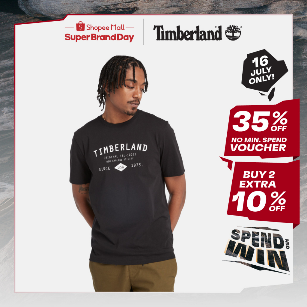 Timberland Men's Short Sleeves Workwear Label Tee | Shopee Singapore