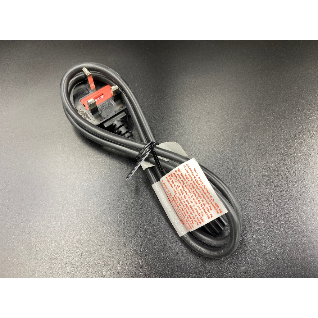 Power Cord 1M UK C5 I-Sheng Safety Mark 3pin Plug to C5 Mickey Mouse BS-1363/A Wire Cable Cord ...