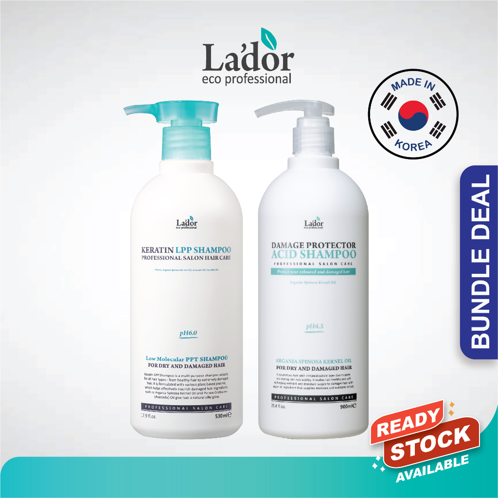 [Bundle Deal] Lador Keratin LPP Shampoo 530ml + Damage Protector Acid Shampoo 900ml | Shopee ...