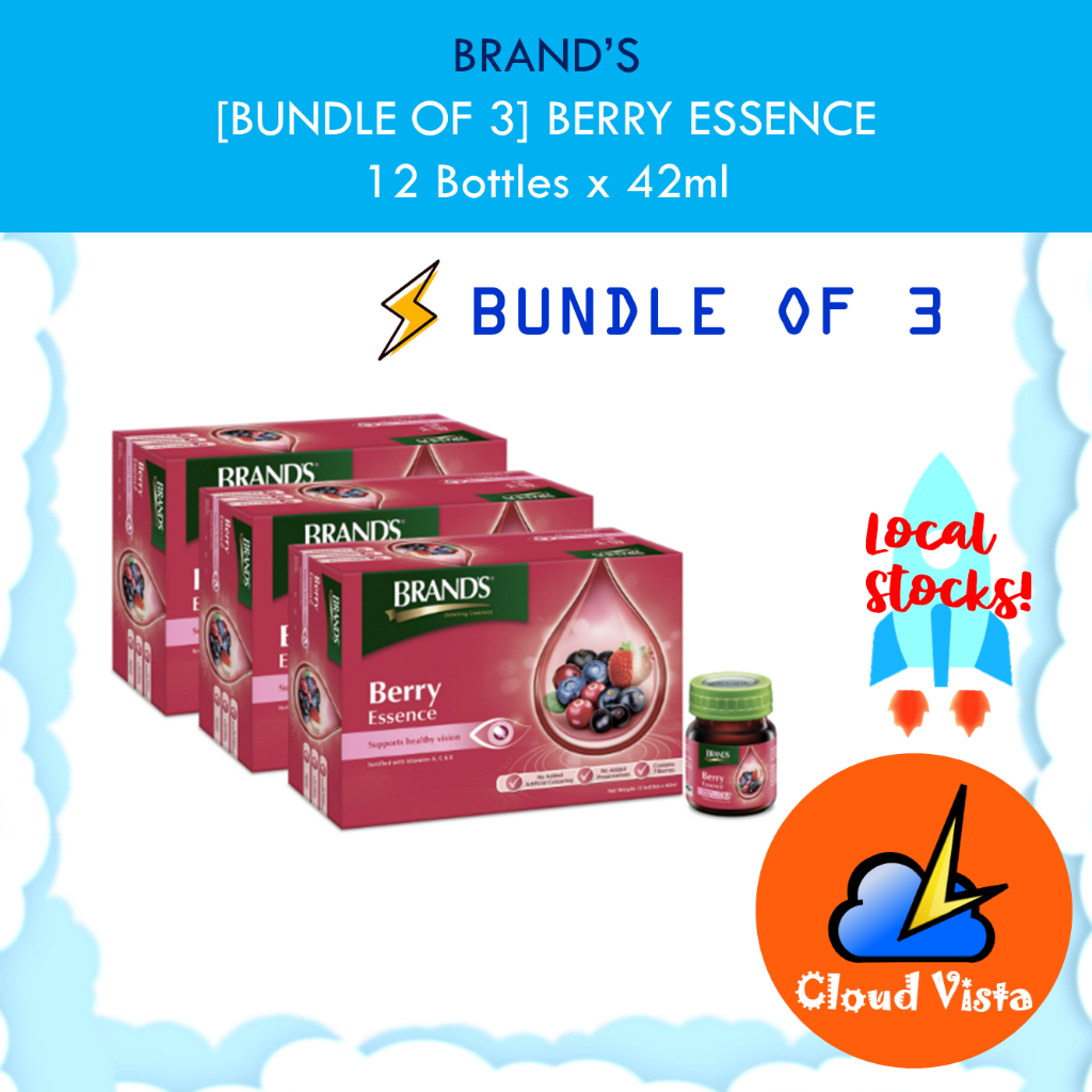 [Bundle of 3] Brand's Berry Essence 12 bottles per box | Shopee Singapore