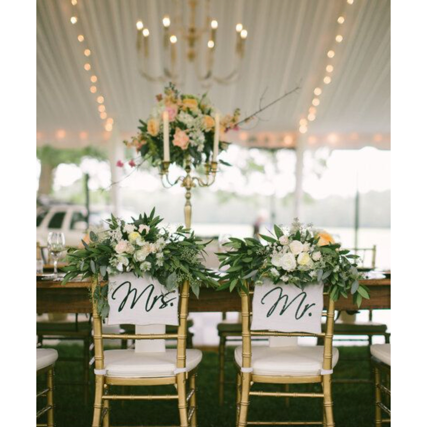 Customise Fabric Wedding Chair Signage | Shopee Singapore
