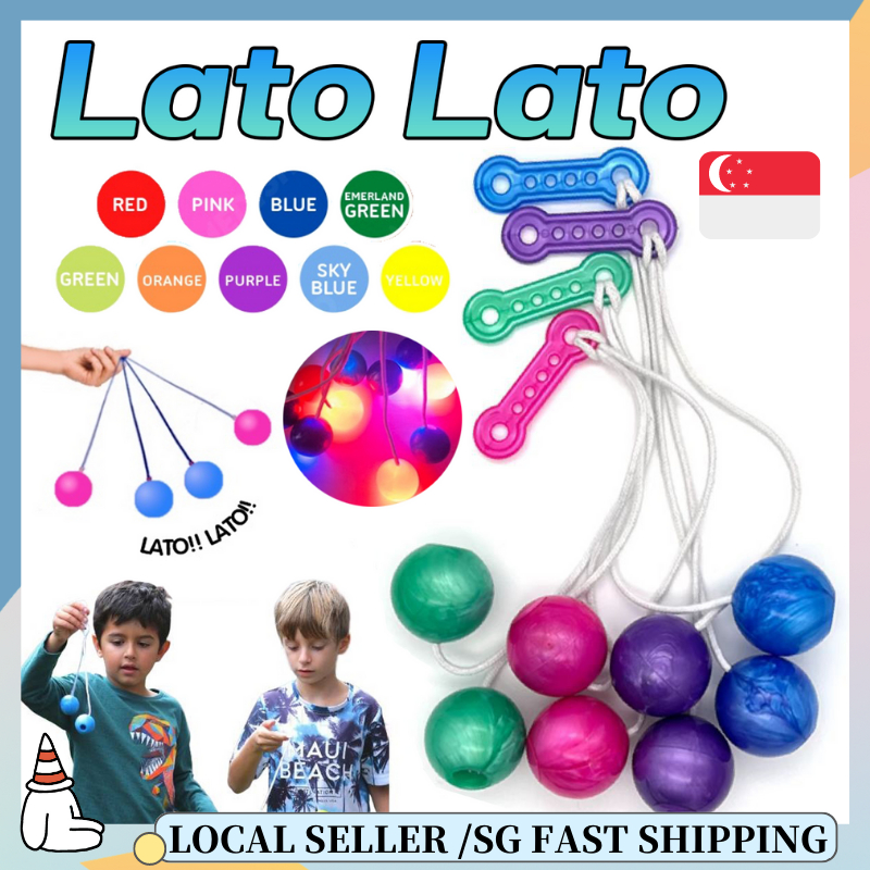 SG READY STOCK Viral Toys Lato Lato Tangkai Glowing Toys Old School ...