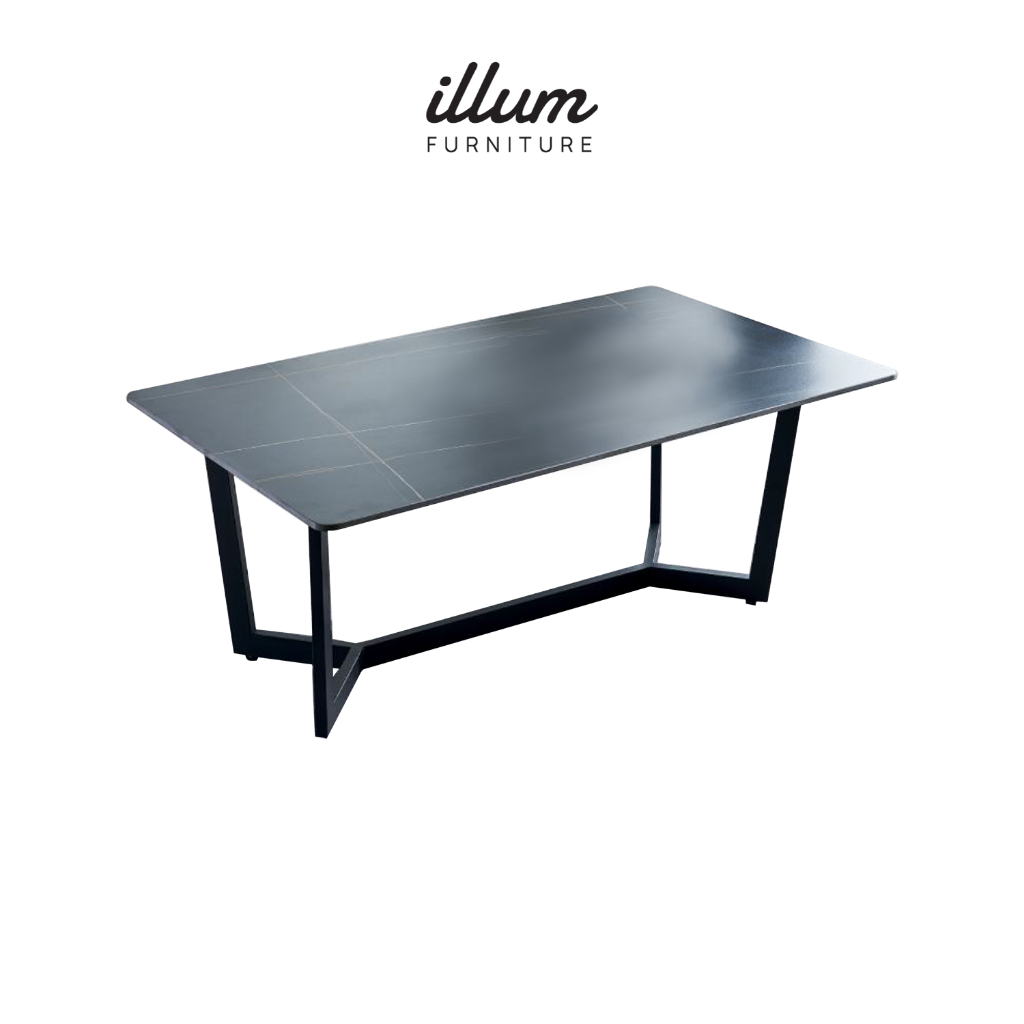 illum Giza Coffee Table Sintered Stone Metal Legs Modern Design | Shopee Singapore