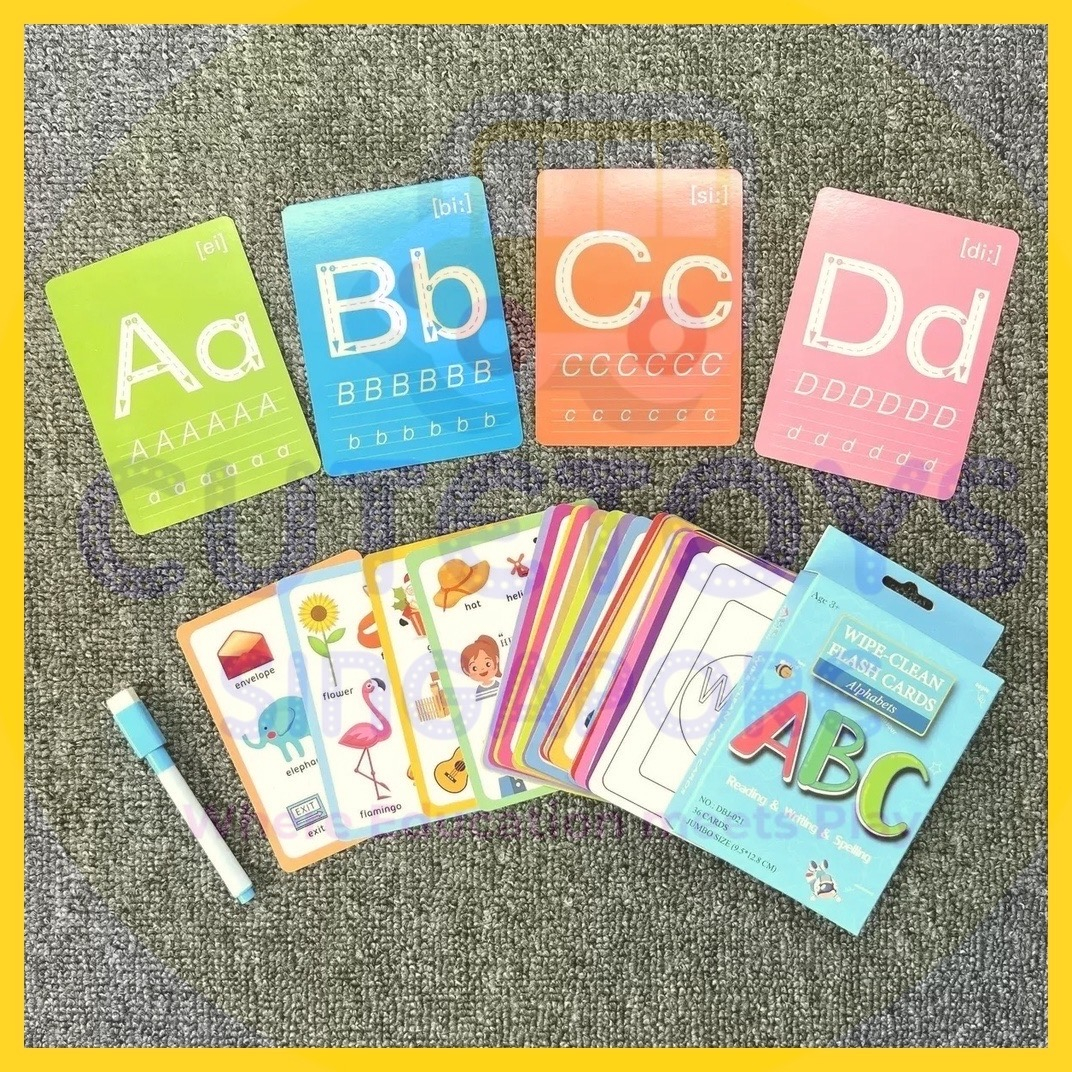 [SG] Wipe Clean Flash Card (Kid's Educational Flash Card, Numbers ...